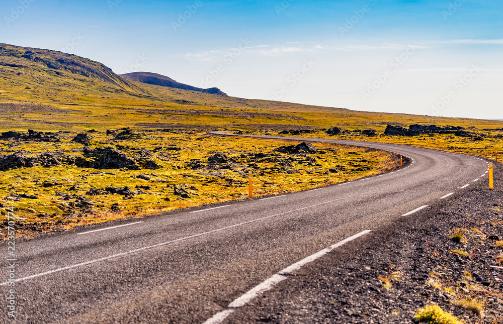 Road 54 West part of Snæfellsnes peninsula, Iceland Stock Photo | Adobe ...