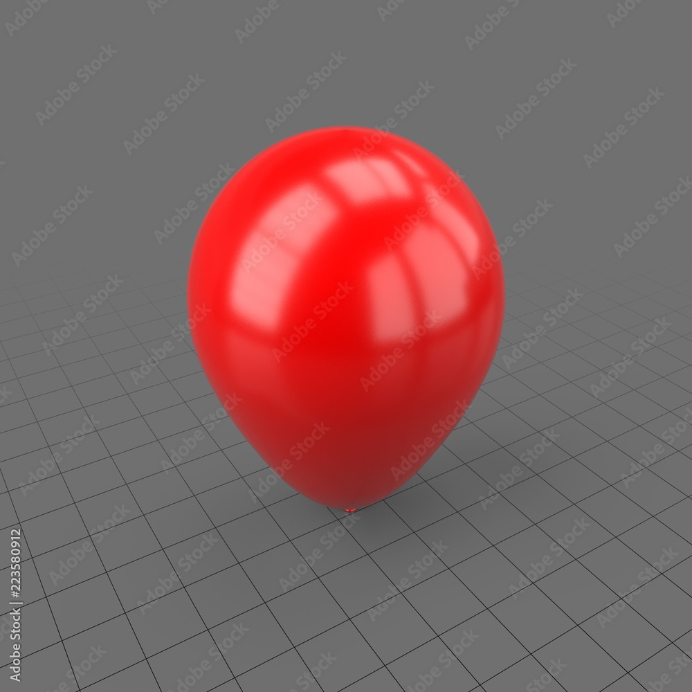 Red balloon Stock 3D asset | Adobe Stock