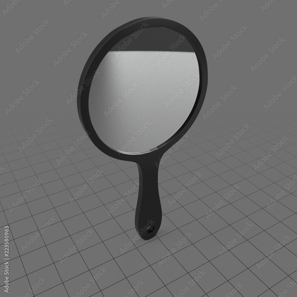Circular handheld mirror Stock 3D asset | Adobe Stock