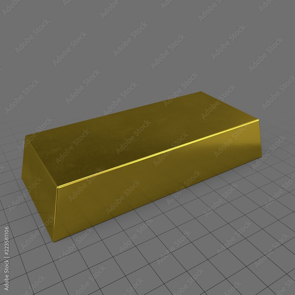 Gold bar Stock 3D asset | Adobe Stock