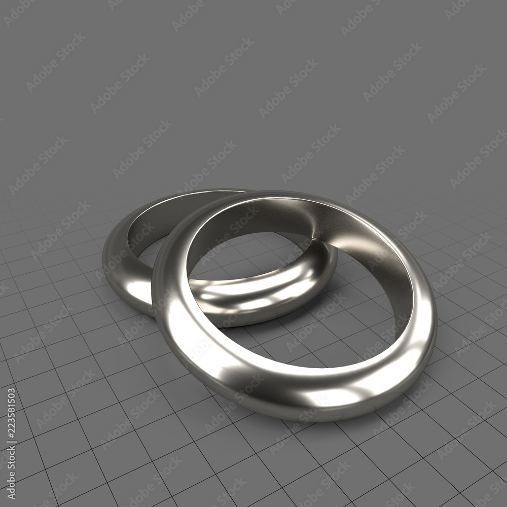 Wedding rings Stock 3D asset | Adobe Stock