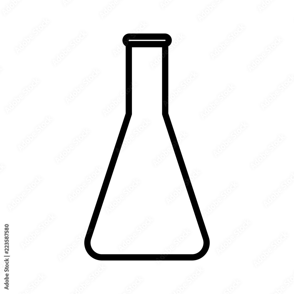 Flask icon vector isolated on white background, Flask transparent sign ...
