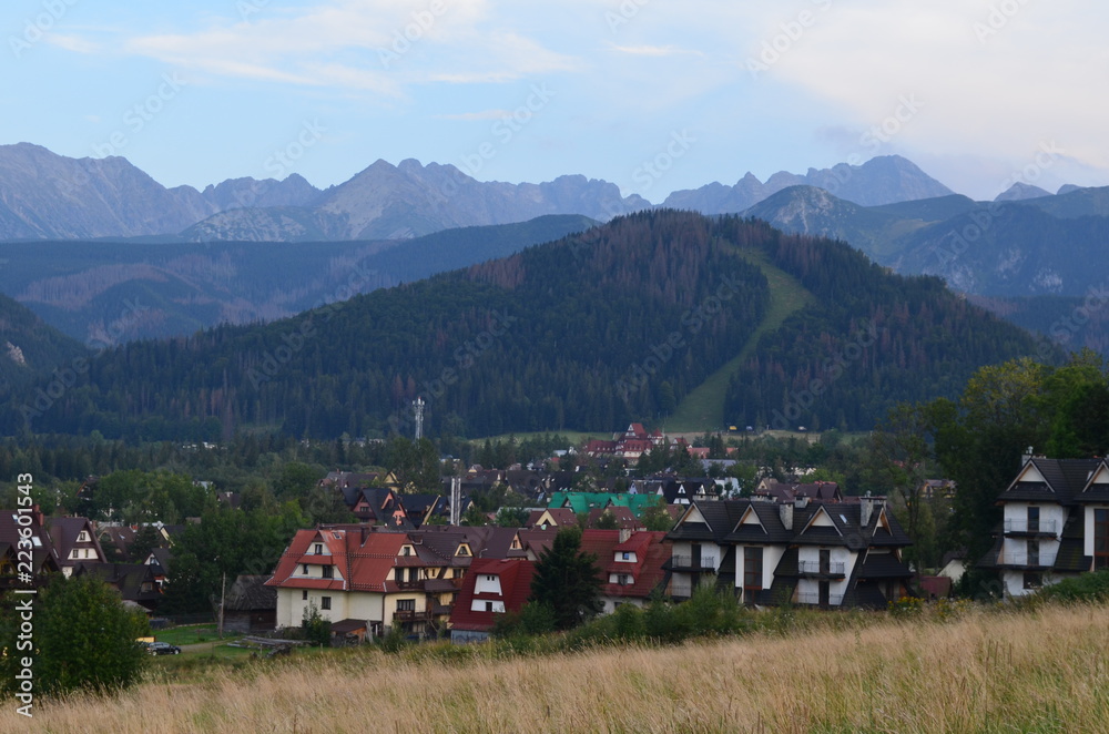 Tatry i Nosal wieczorem - widok z Antałówki, Zakopane Stock Photo | Adobe Stock