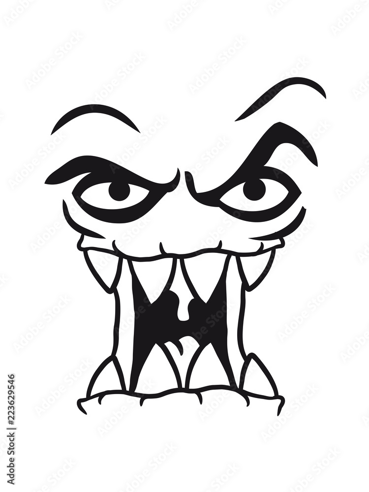 clipart lachen fressen horror böse gefährlich gesicht kopf gruselig ...