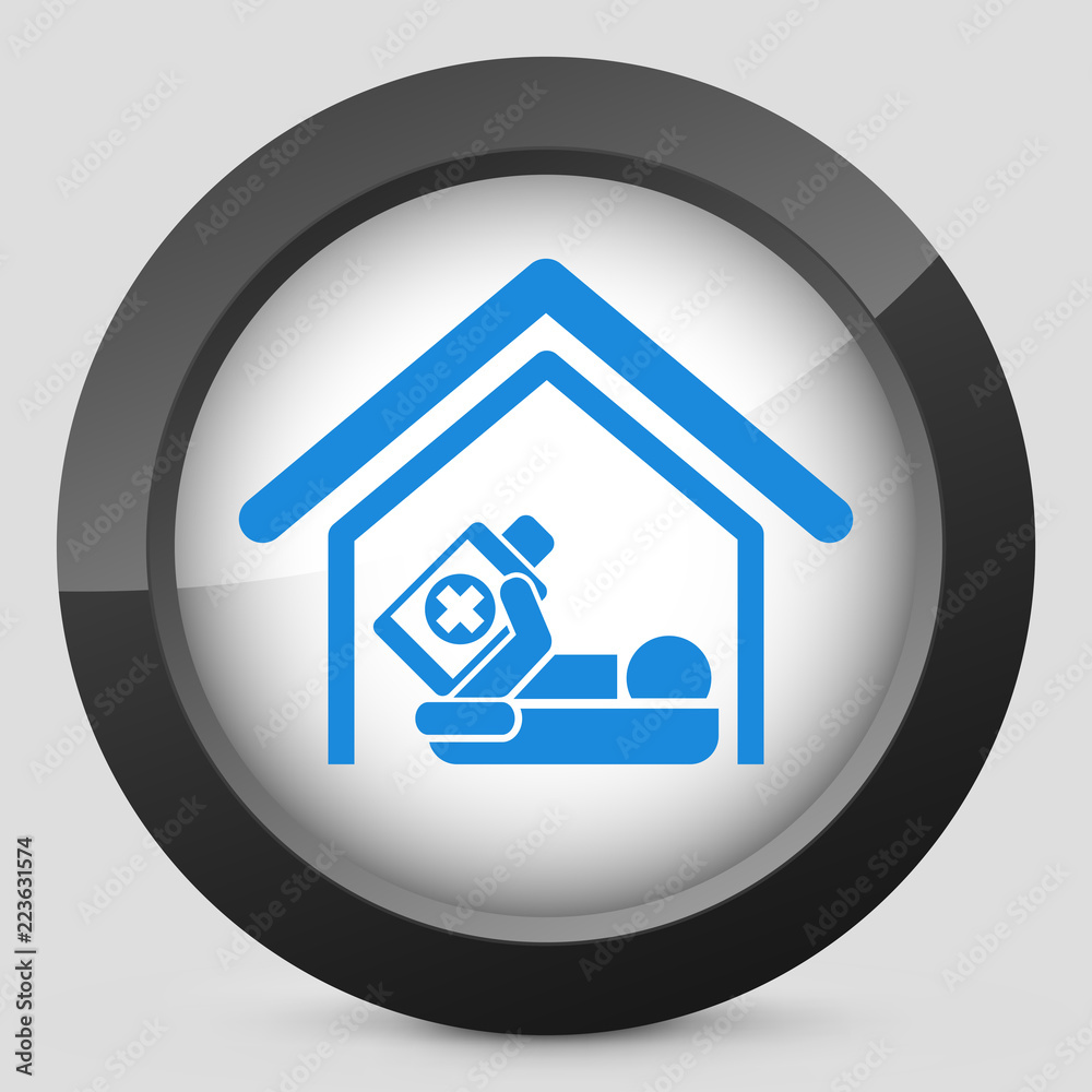 Hospitalization icon Stock Vector | Adobe Stock