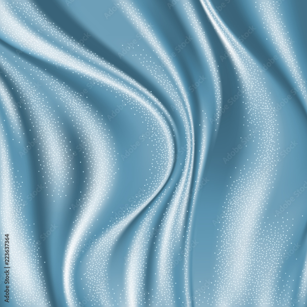 Luxury light blue satin smooth fabric background for celebration ...