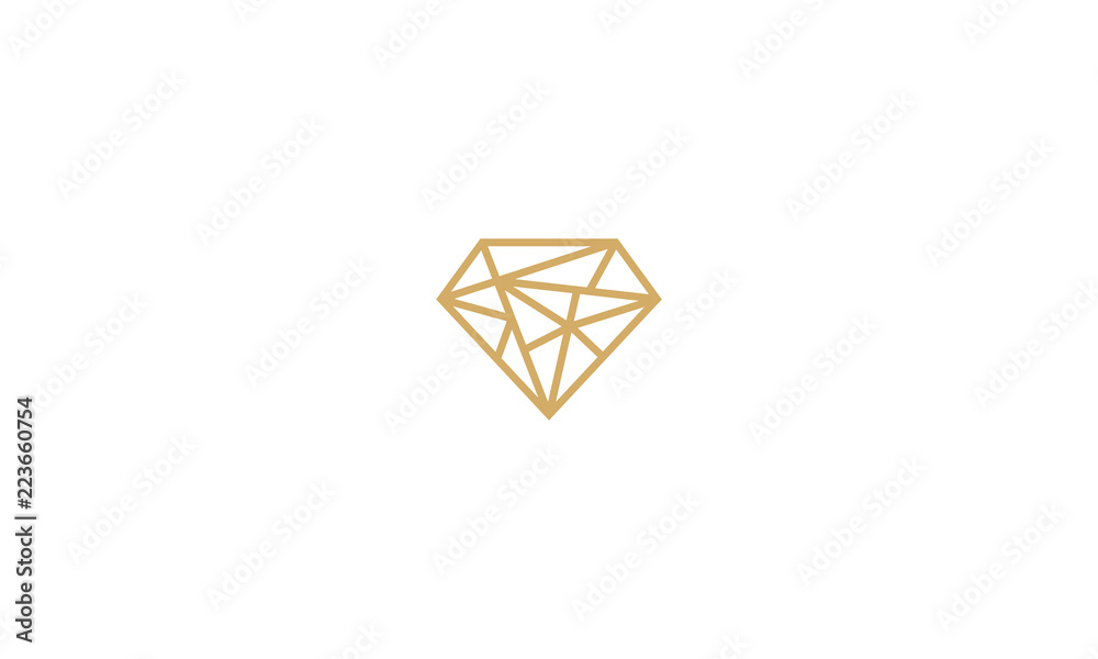 abstract diamond line art vector icon logo Stock Vector | Adobe Stock