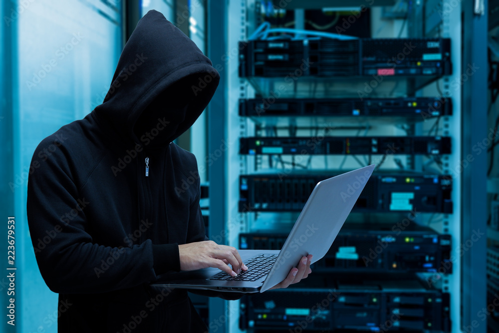 Hackers steal database from data center with computer laptop and USB ...