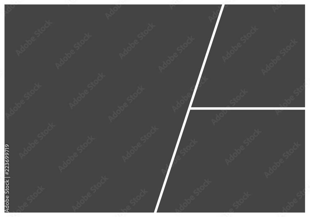 Frame for photo collage or picture vector illustration. Template frame ...