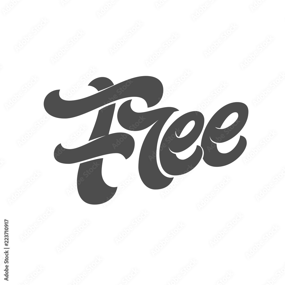 FREE typography on white isolated background. Template for design logos ...
