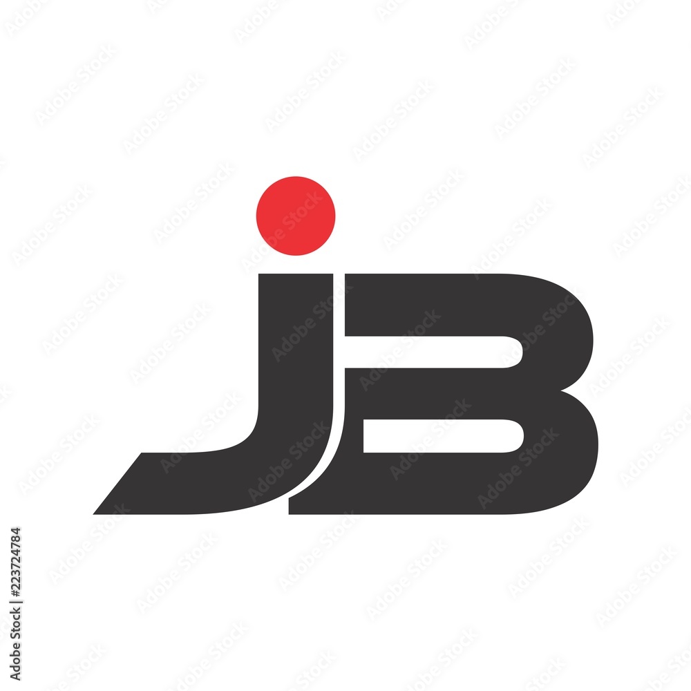 jB logo letter design Stock Vector | Adobe Stock