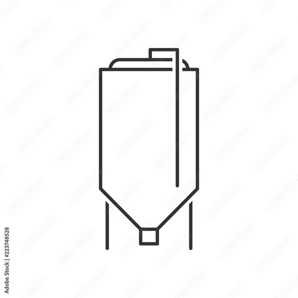 Brewery tank outline icon Stock Vector | Adobe Stock