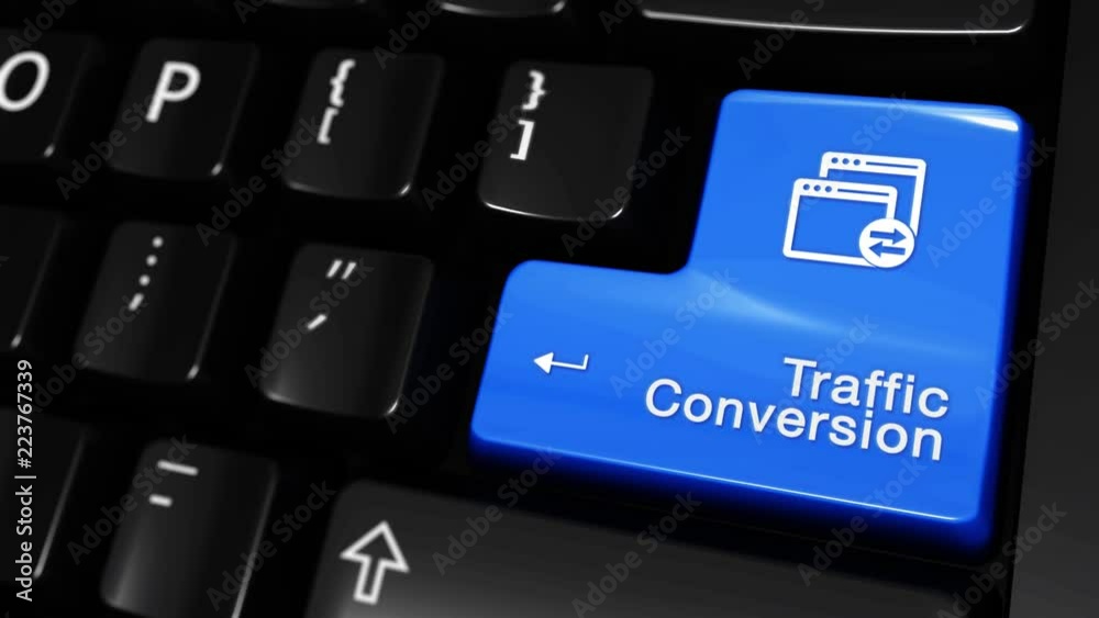 434. Traffic Conversion Moving Motion On Blue Enter Button On Modern ...
