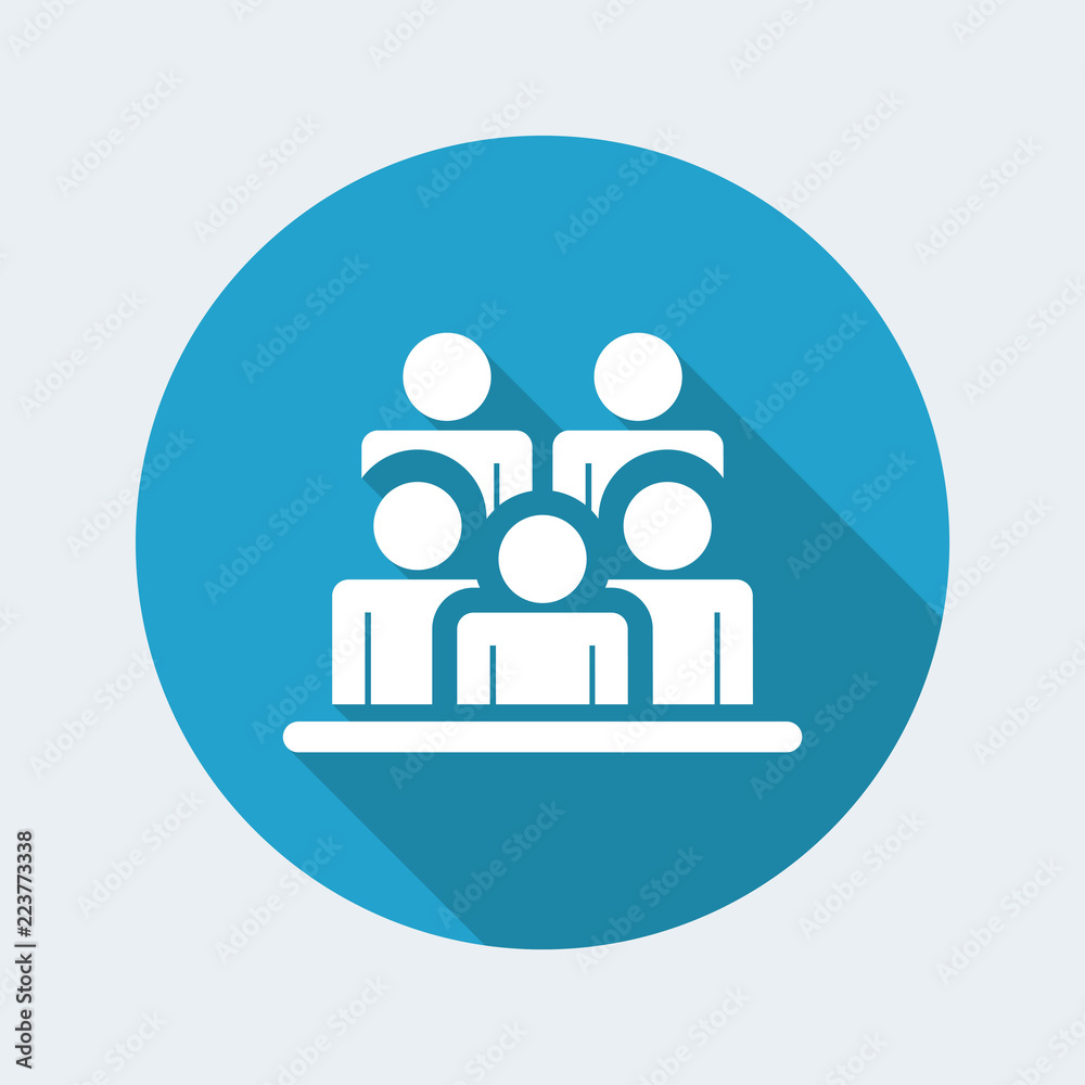Vector illustration of single isolated people group icon Stock Vector ...