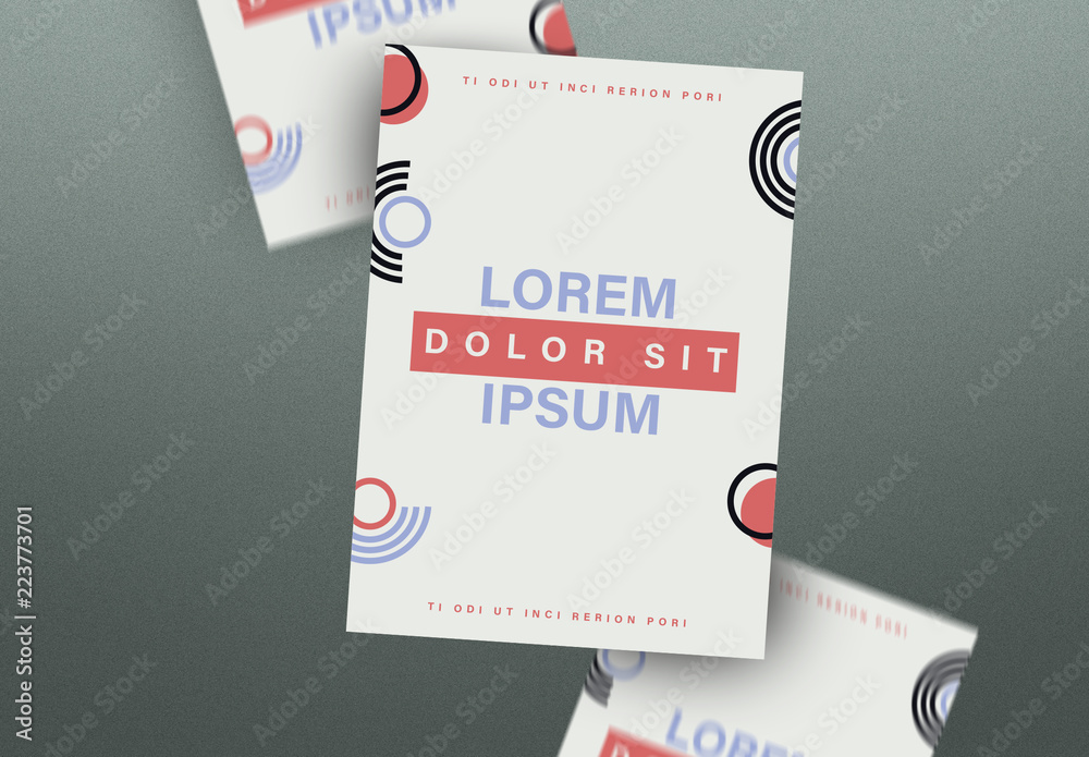 Event Poster Layout with Abstract Designs Stock Template | Adobe Stock