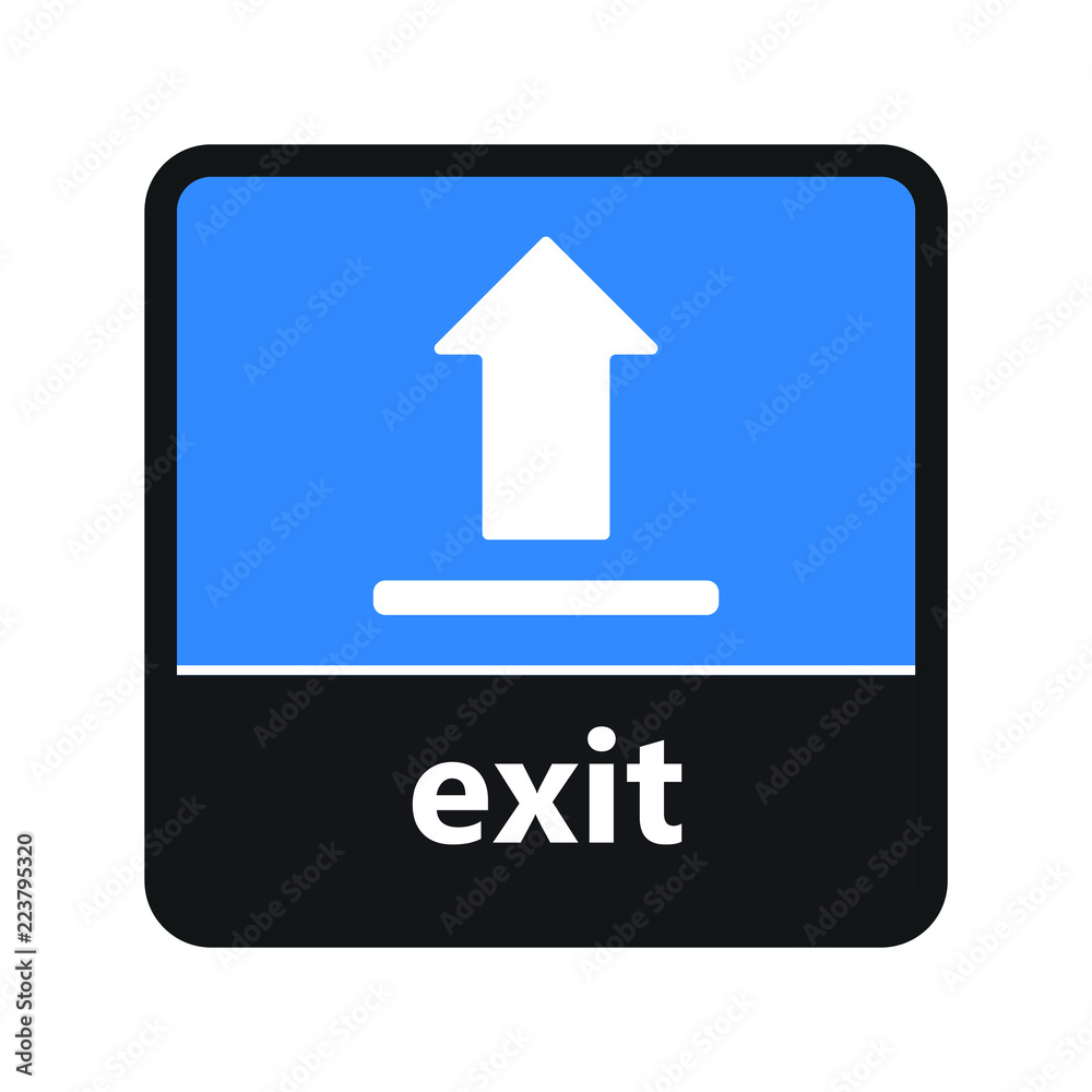 Exit sign with label for print and digital content Stock Vector | Adobe ...