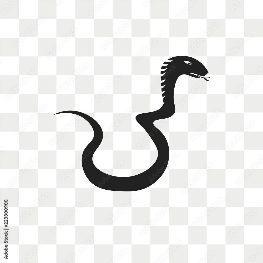 Snake vector icon isolated on transparent background, Snake logo design ...