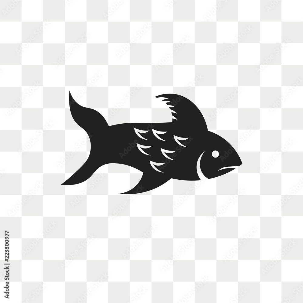 Big Fish vector icon isolated on transparent background, Big Fish logo ...