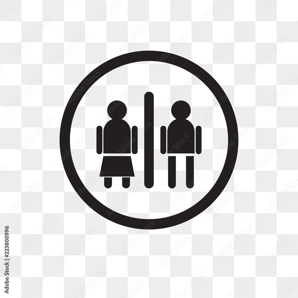 Restroom vector icon isolated on transparent background, Restroom logo ...