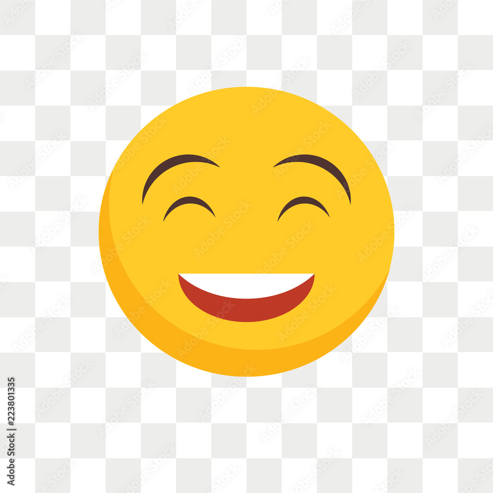 Laughing vector icon isolated on transparent background, Laughing logo ...