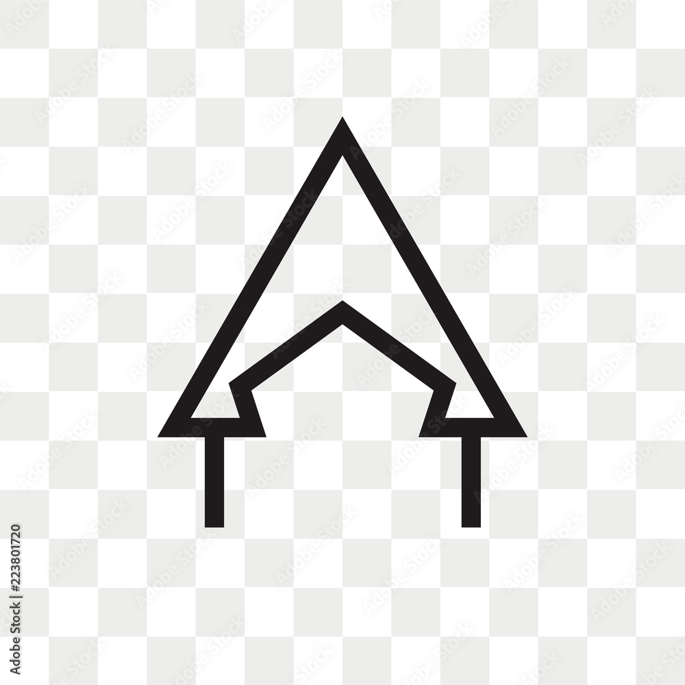 Up arrow vector icon isolated on transparent background, Up arrow logo ...