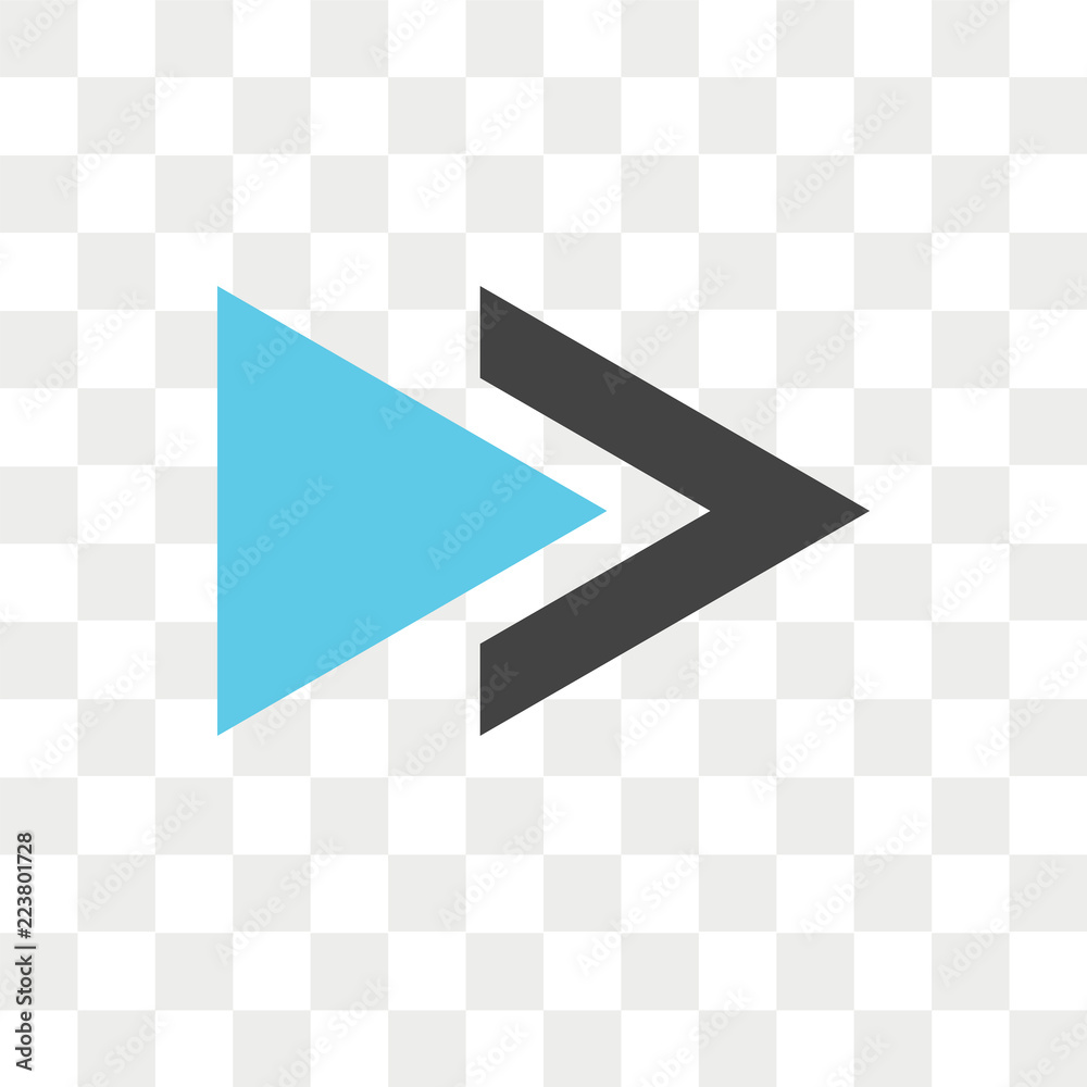Right arrow vector icon isolated on transparent background, Right arrow ...