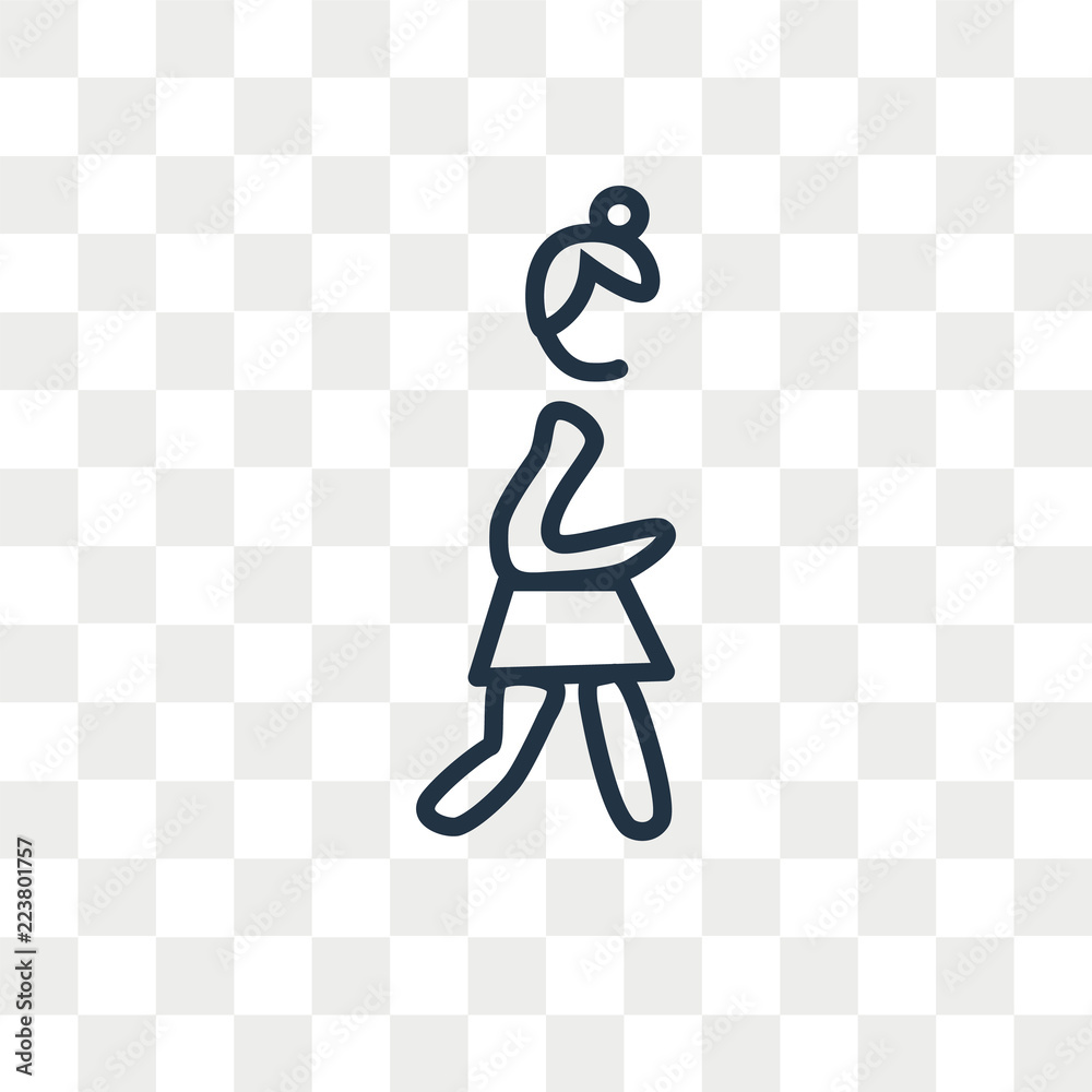 Walking vector icon isolated on transparent background, Walking logo ...