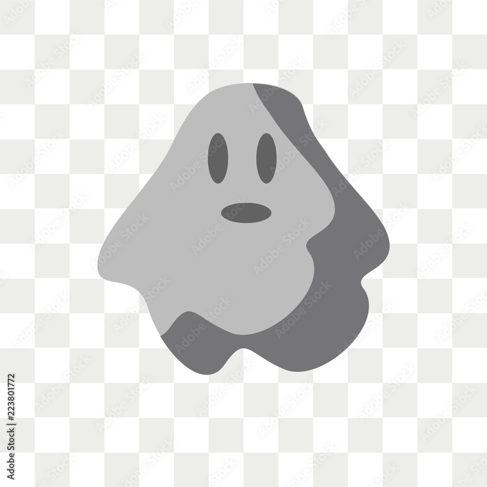 Ghost vector icon isolated on transparent background, Ghost logo design ...