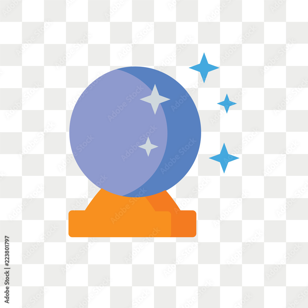 Magic ball vector icon isolated on transparent background, Magic ball ...