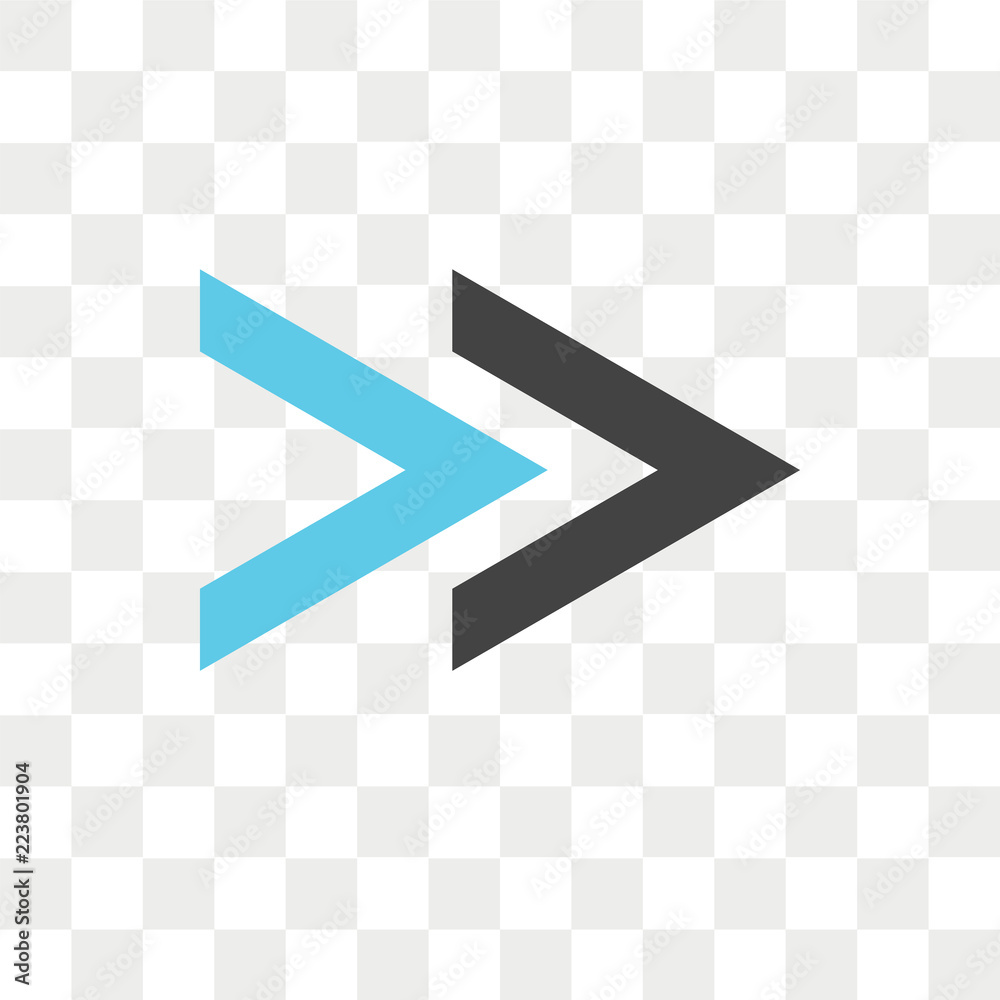 Right arrow vector icon isolated on transparent background, Right arrow ...