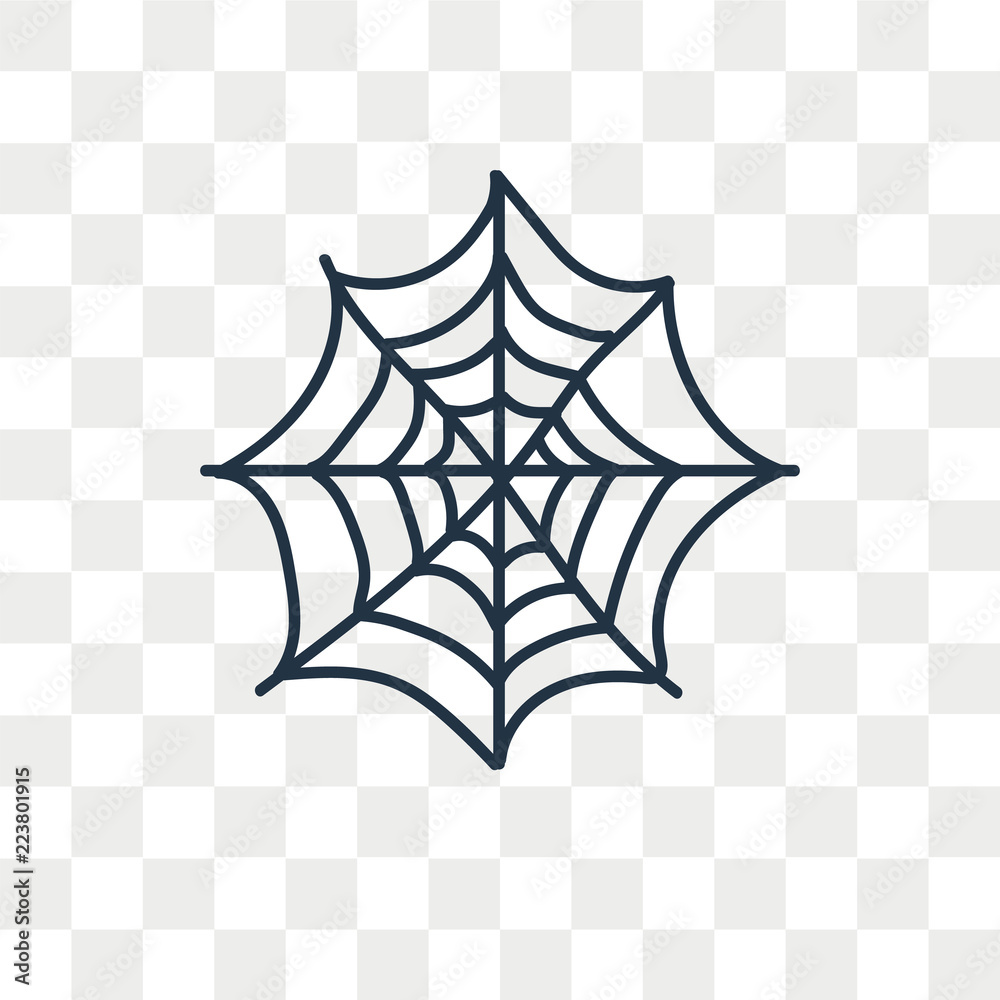 Spider vector icon isolated on transparent background, Spider logo ...