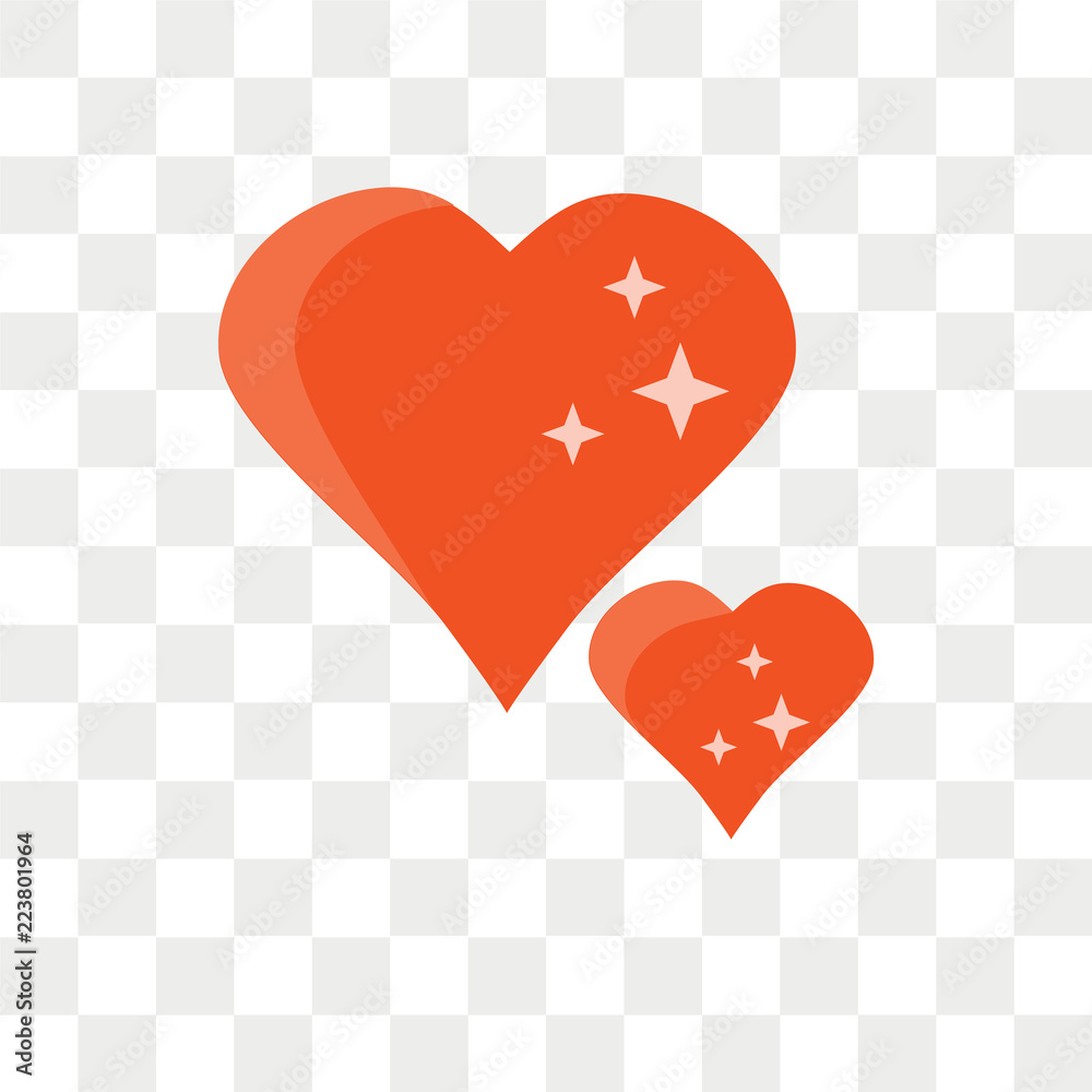 Heart vector icon isolated on transparent background, Heart logo design ...