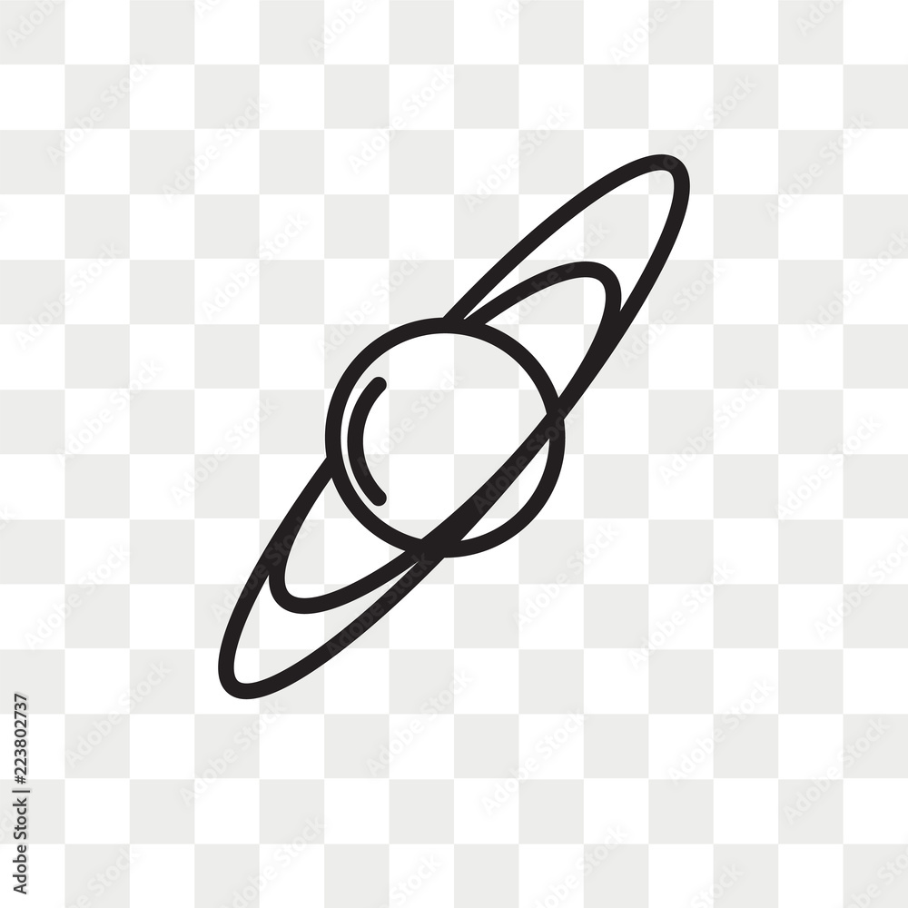Saturn vector icon isolated on transparent background, Saturn logo ...