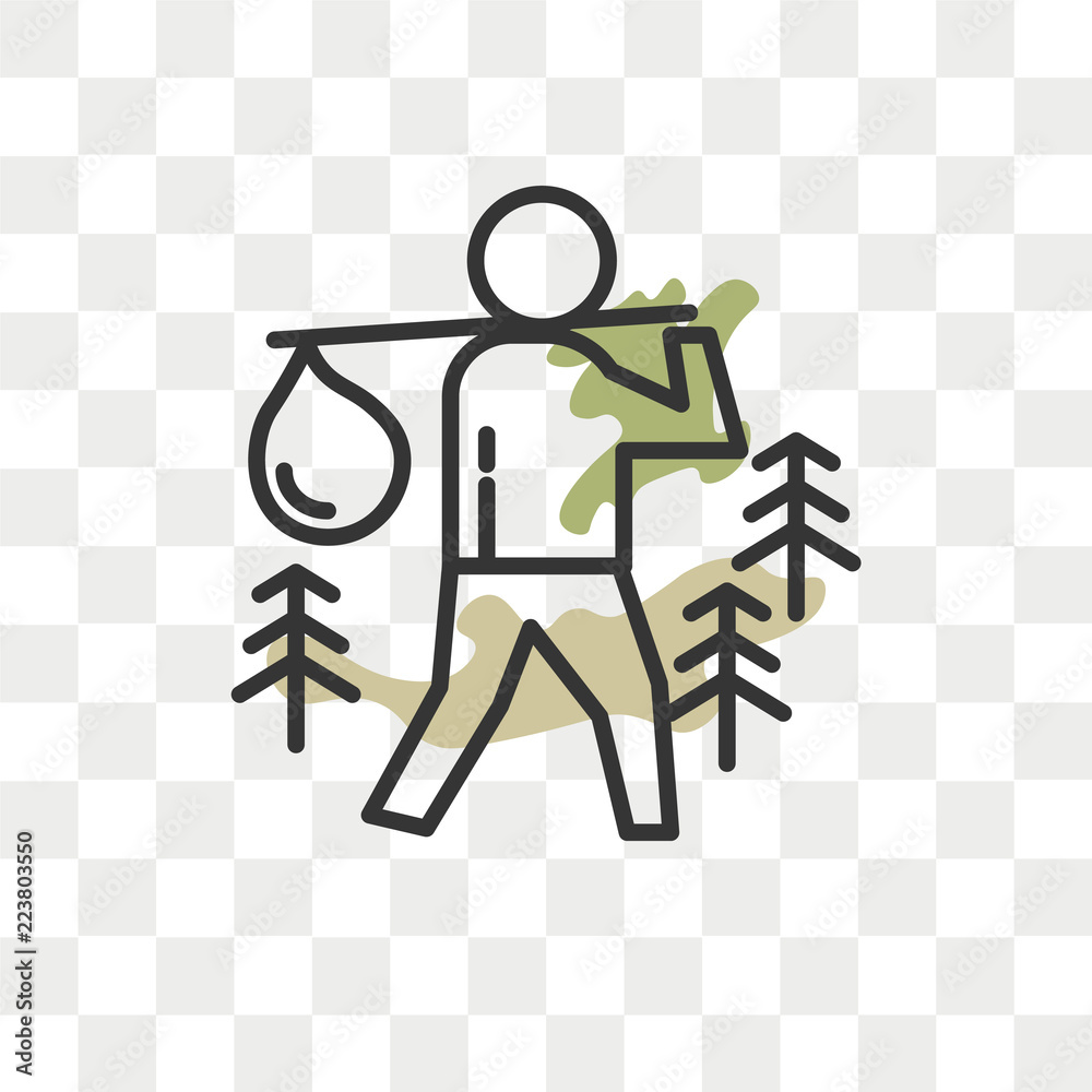 Refugee vector icon isolated on transparent background, Refugee logo ...