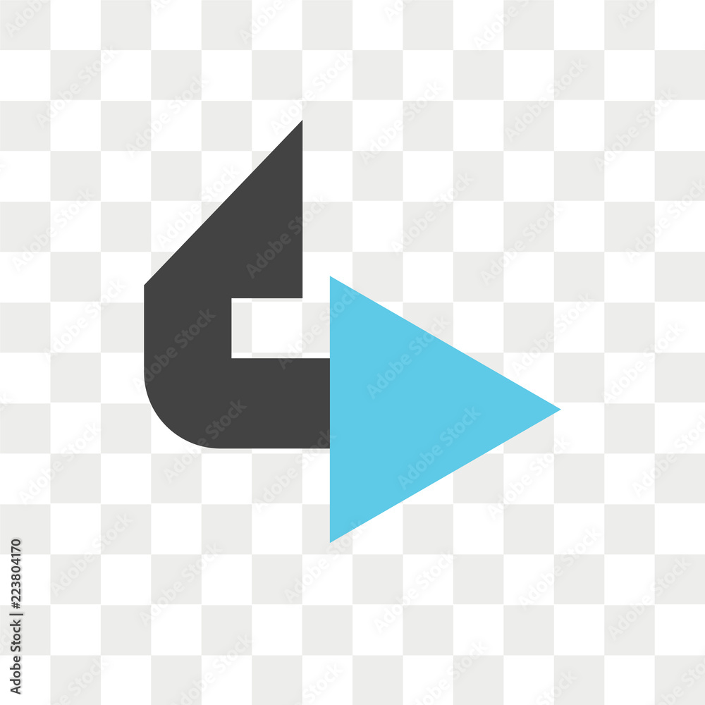 Right arrow vector icon isolated on transparent background, Right arrow ...