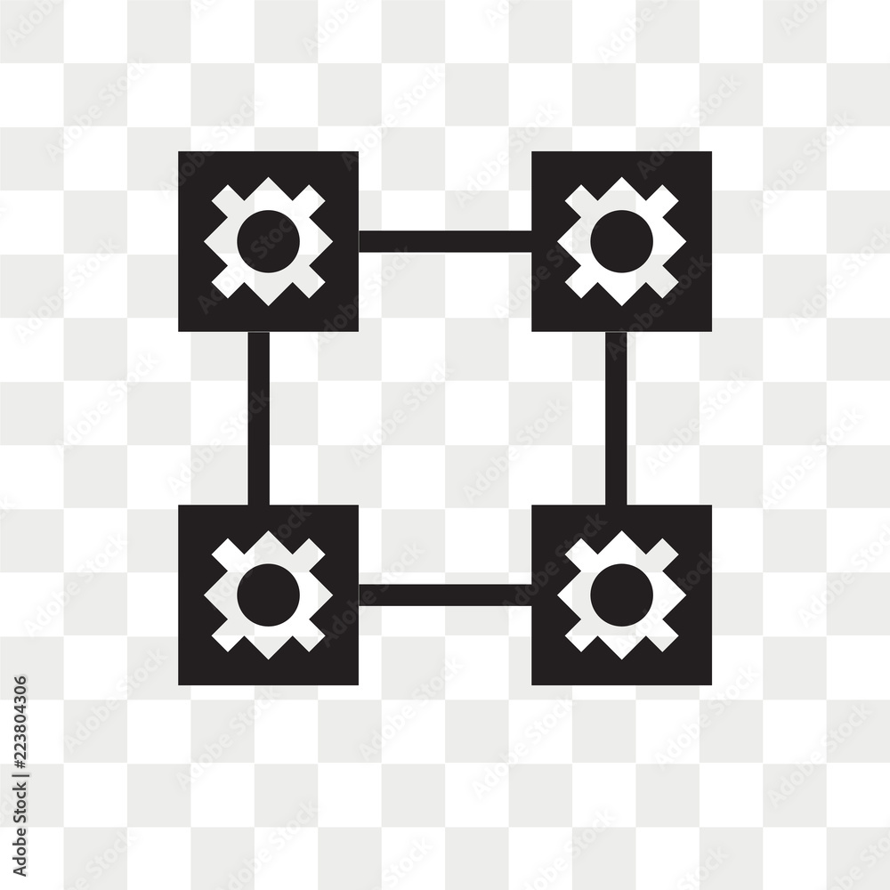 Square vector icon isolated on transparent background, Square logo ...