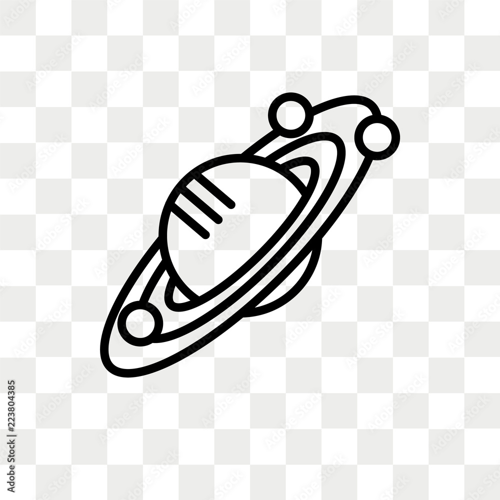 Solar system vector icon isolated on transparent background, Solar ...