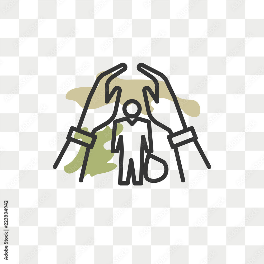Refugee vector icon isolated on transparent background, Refugee logo ...