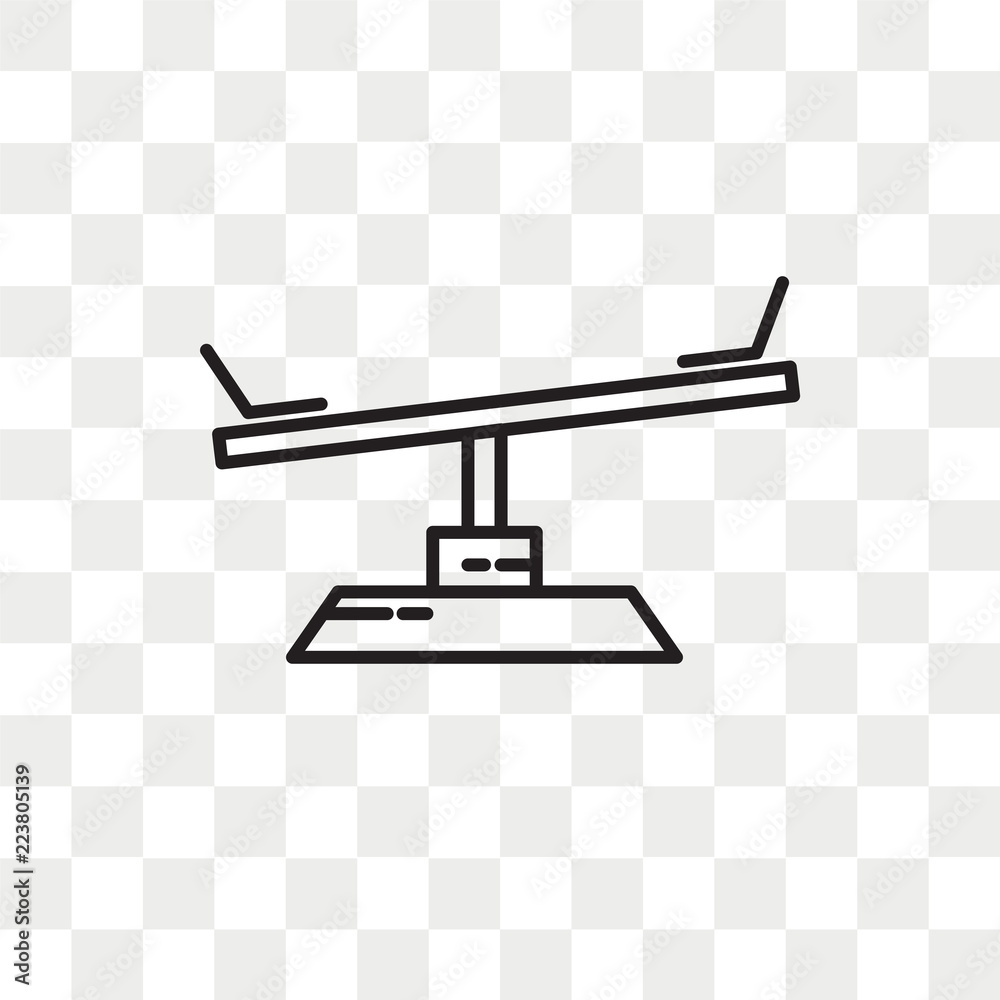 Swing Balancer vector icon isolated on transparent background, Swing ...