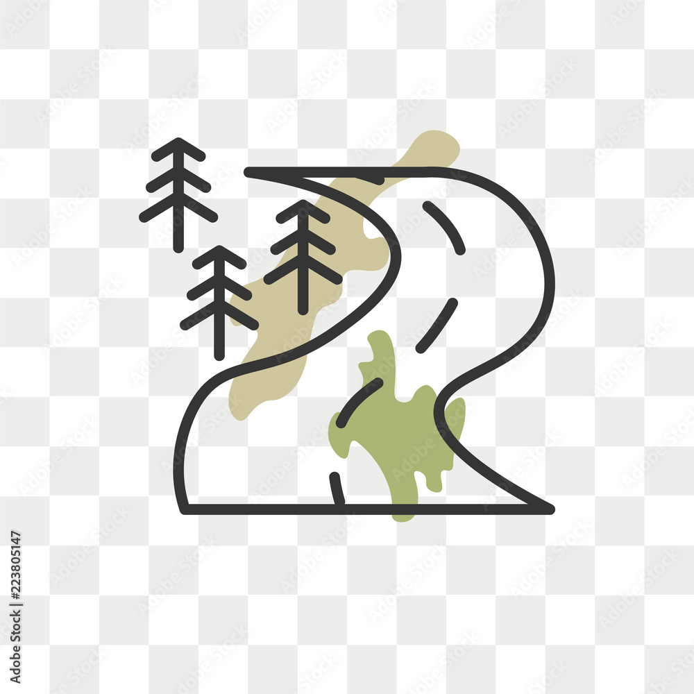 Road vector icon isolated on transparent background, Road logo design ...