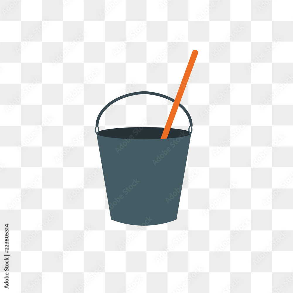 Bucket vector icon isolated on transparent background, Bucket logo ...