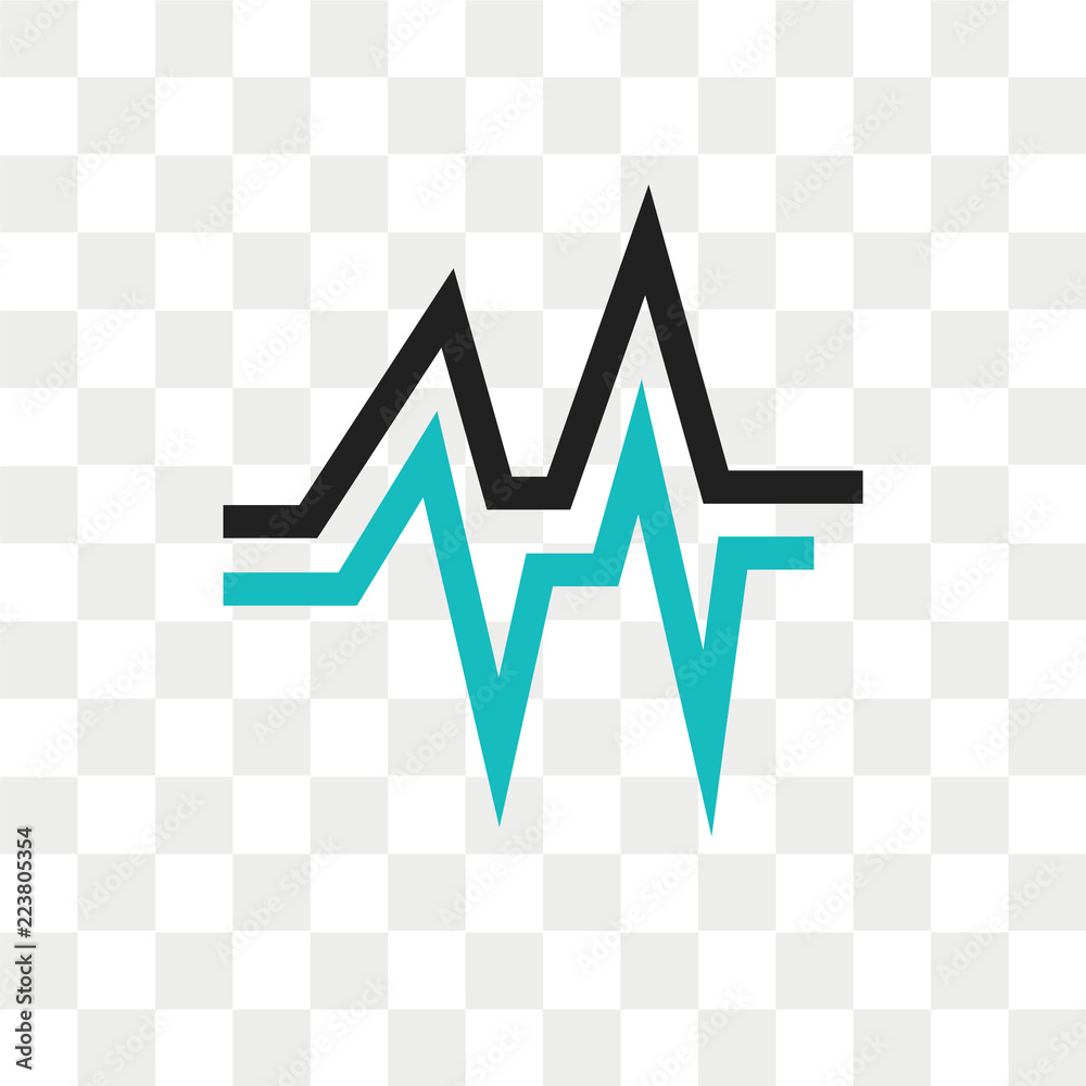 Data wave vector icon isolated on transparent background, Data wave ...