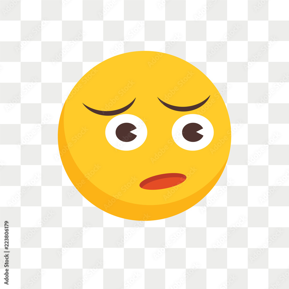 Sad vector icon isolated on transparent background, Sad logo design ...