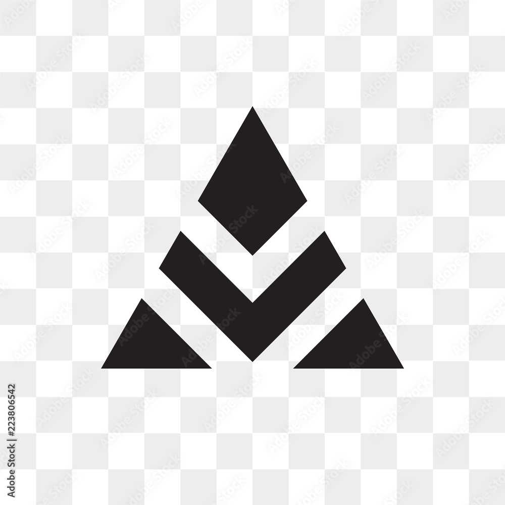 Triangle vector icon isolated on transparent background, Triangle logo ...