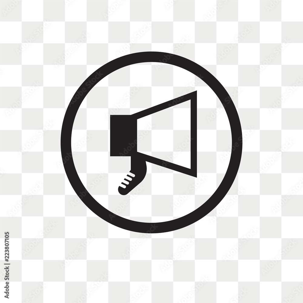 Hand speaker vector icon isolated on transparent background, Hand ...