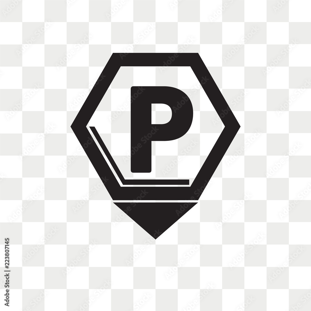 Parking vector icon isolated on transparent background, Parking logo ...