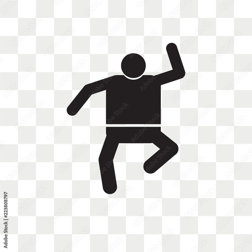 Dancing Man vector icon isolated on transparent background, Dancing Man ...