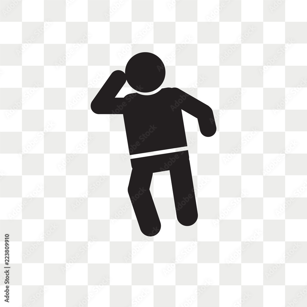 Man Hearing vector icon isolated on transparent background, Man Hearing ...