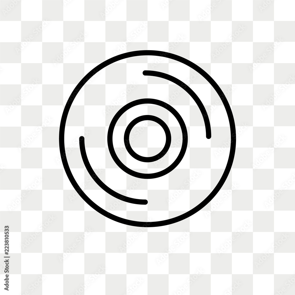 Vinyl vector icon isolated on transparent background, Vinyl logo design ...