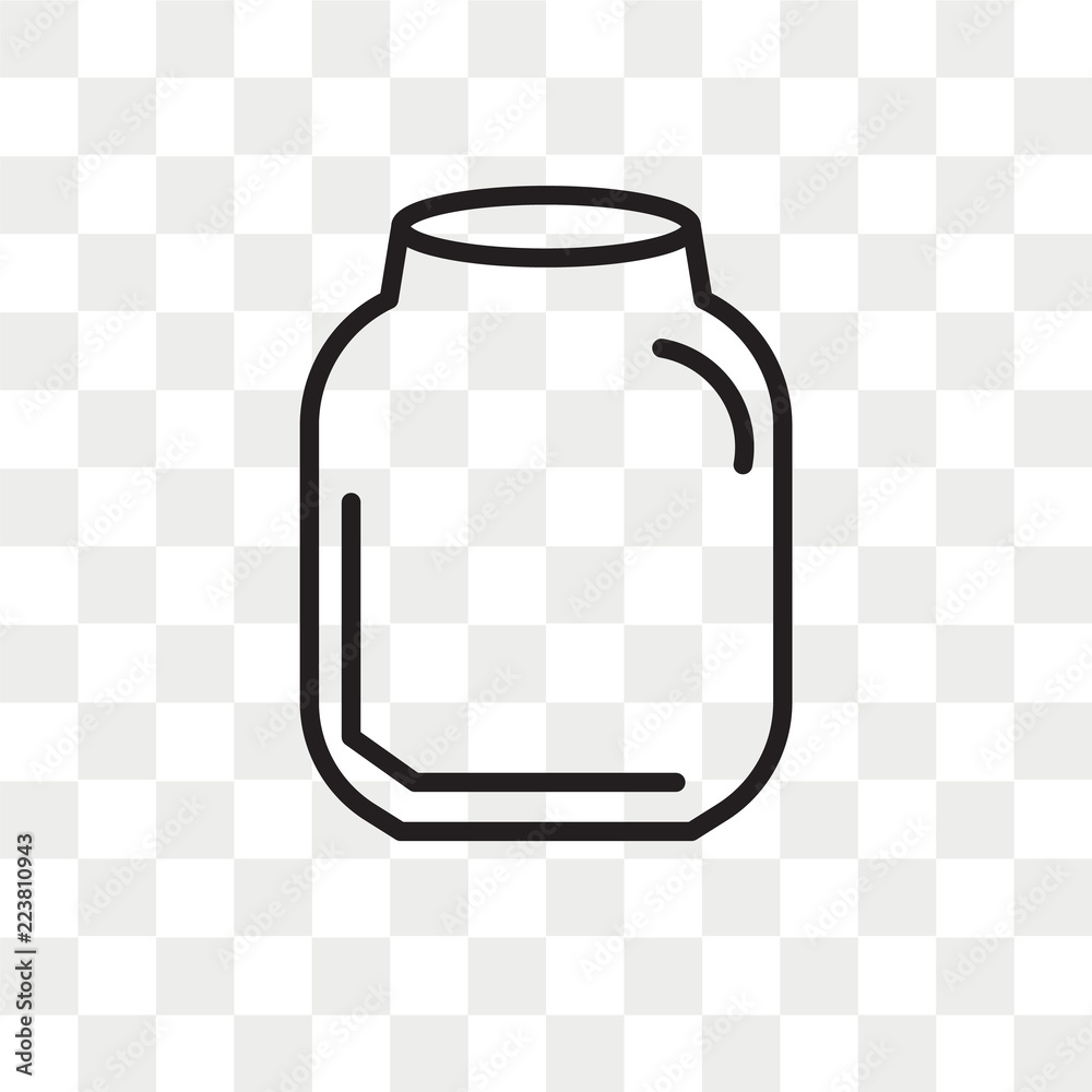 Jar vector icon isolated on transparent background, Jar logo design ...